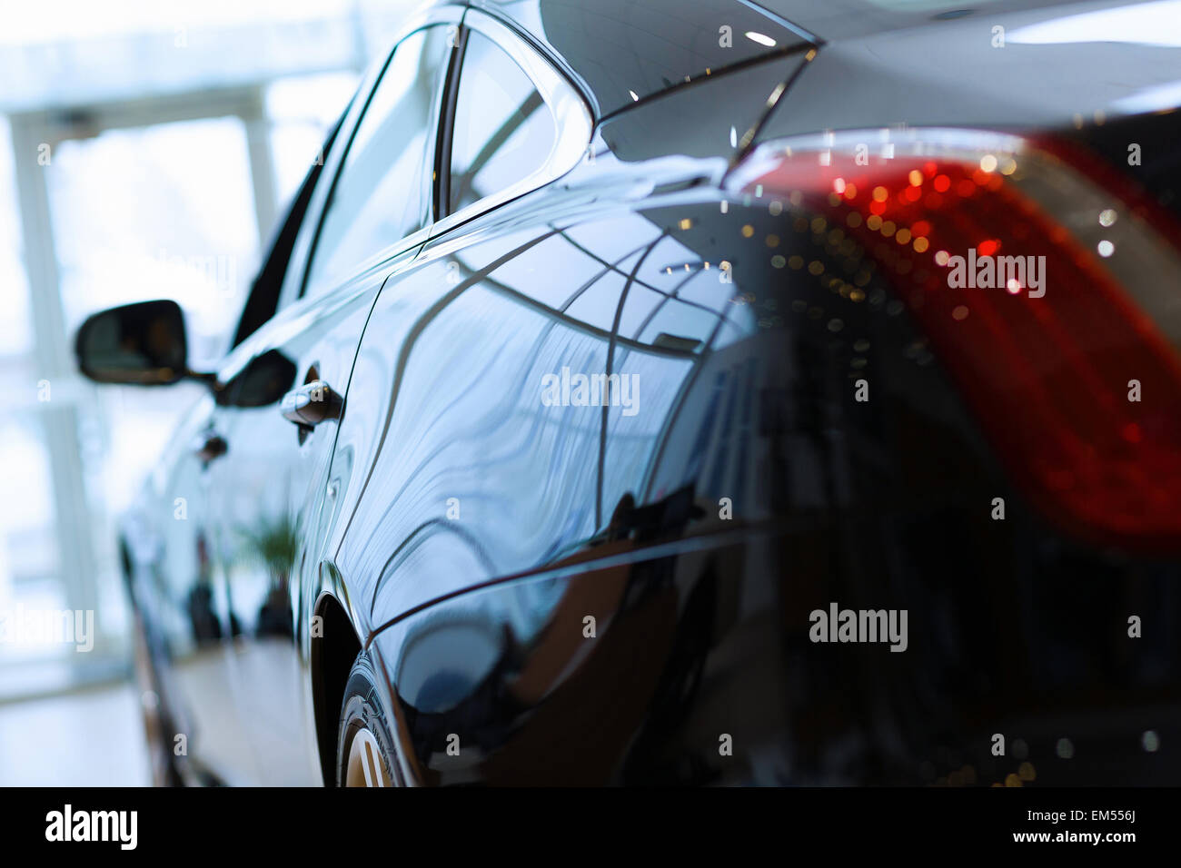 Rear view of luxury car Stock Photo - Alamy