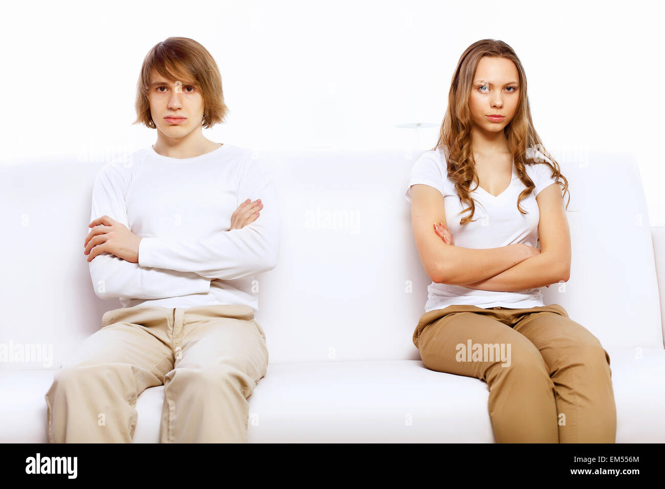 Young couple in conflict Stock Photo - Alamy