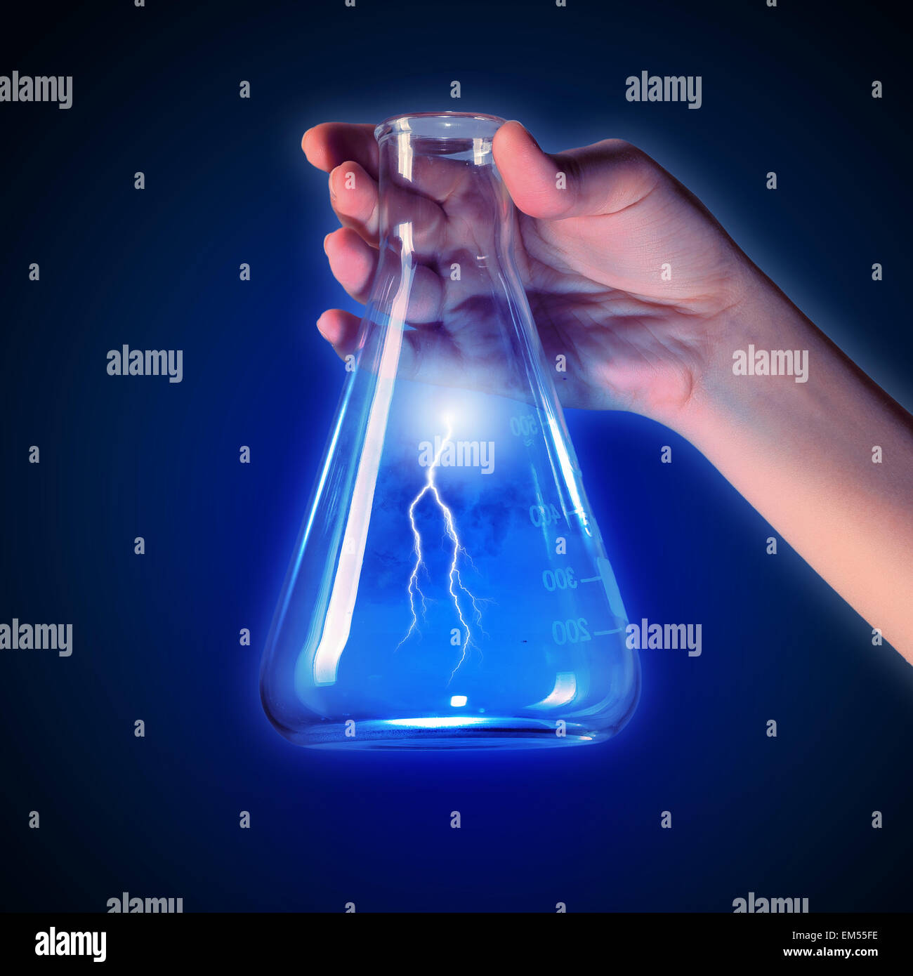 Lightning in test tube Stock Photo - Alamy