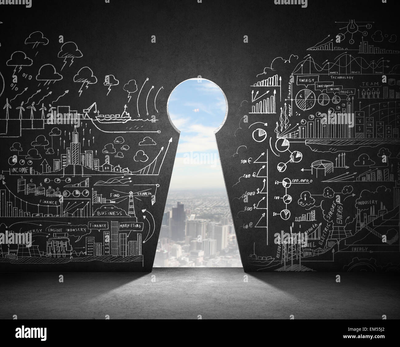 Key hole background Stock Photo - Alamy
