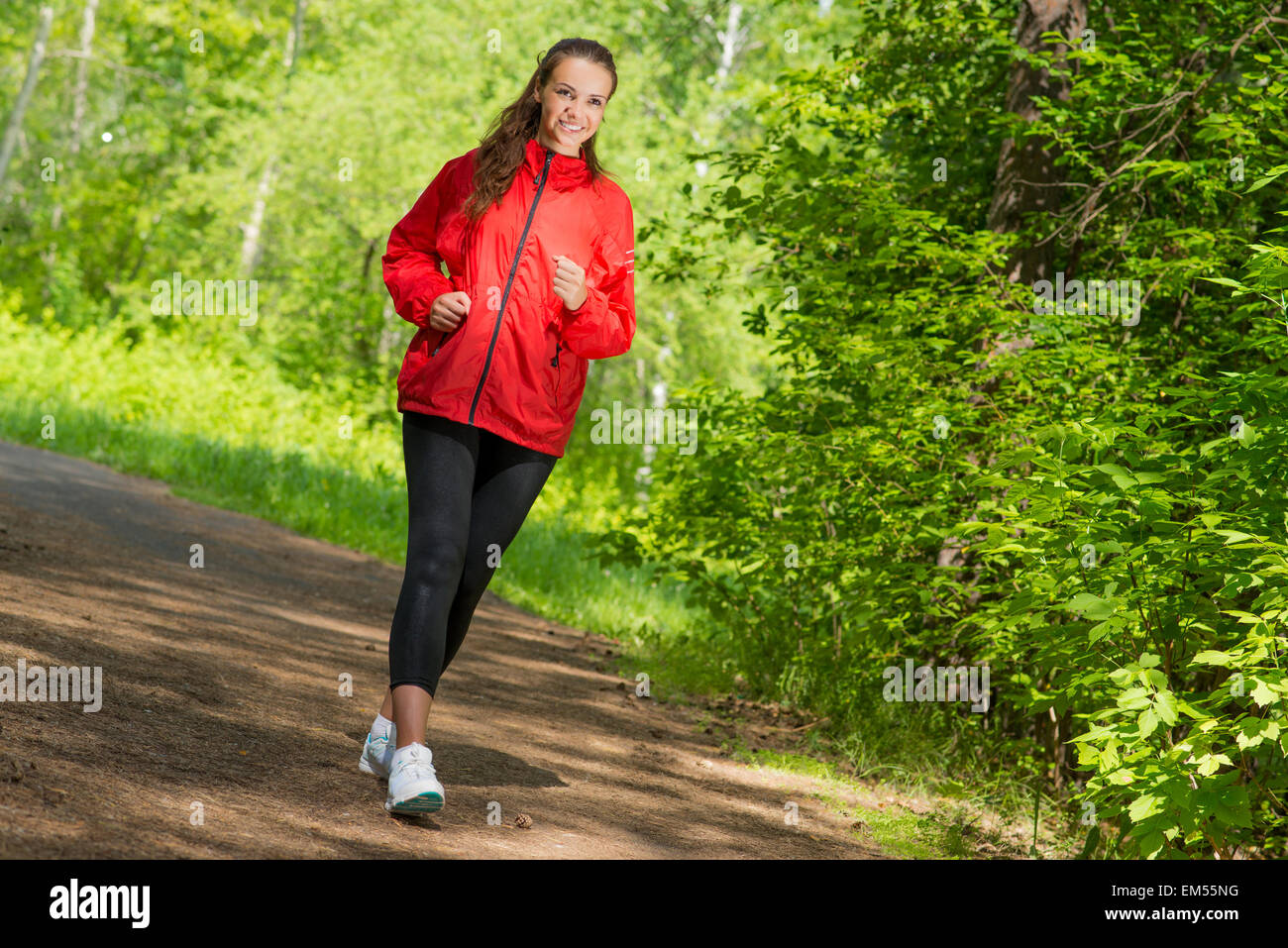 healthy young female athlete running Stock Photo - Alamy