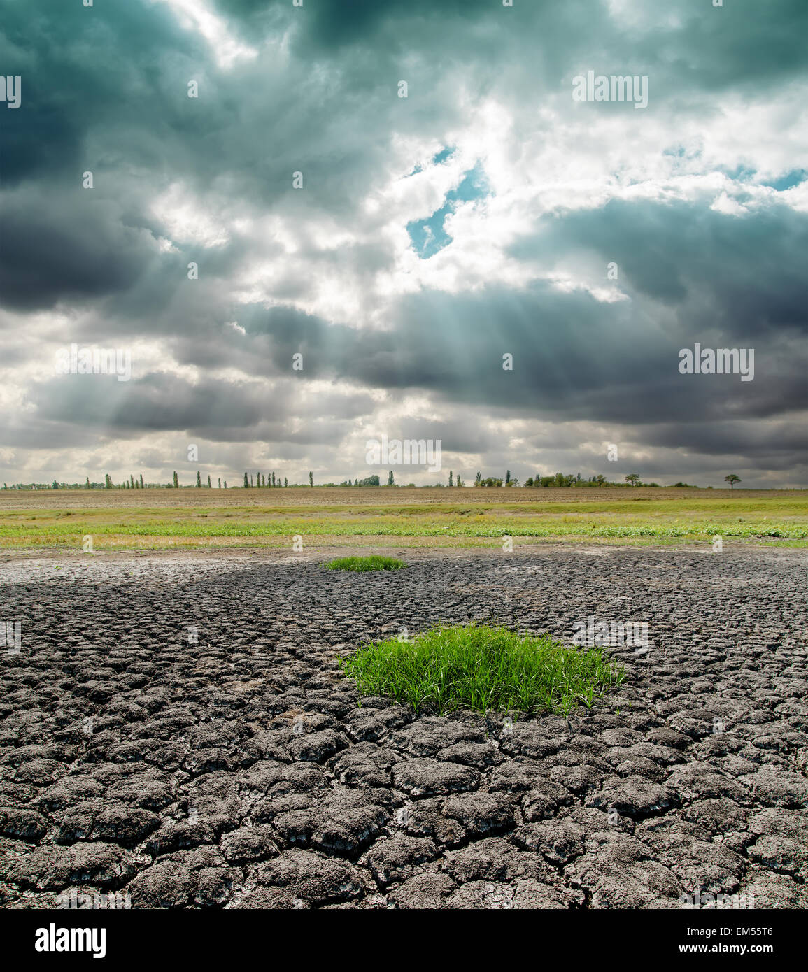 drought land and dramatic sky Stock Photo - Alamy