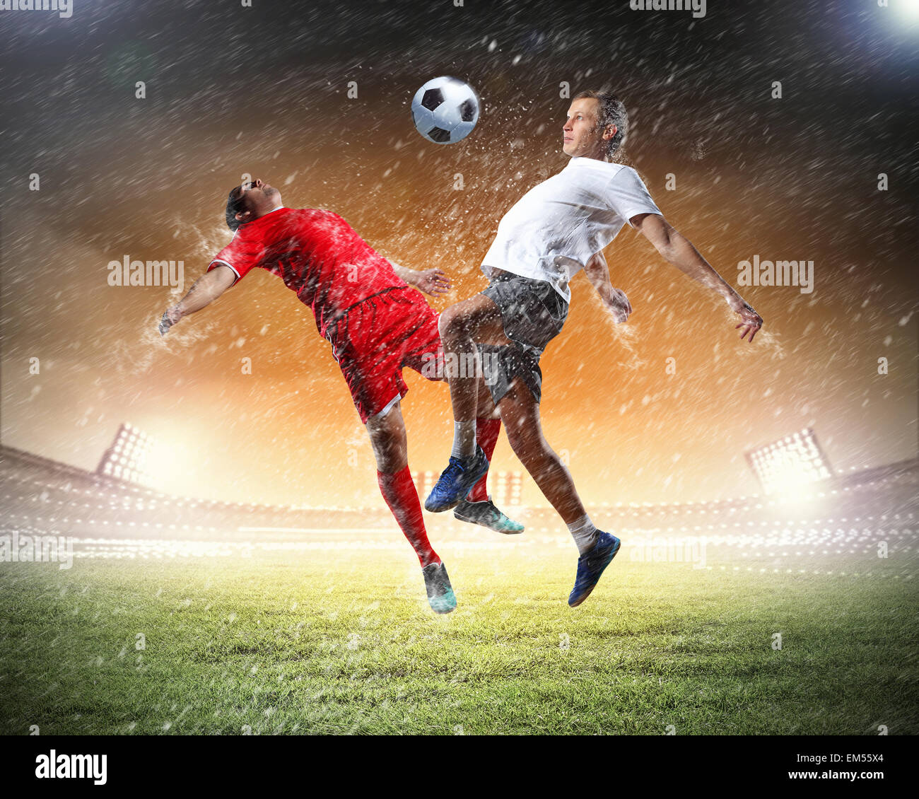 Two football player Stock Photo - Alamy