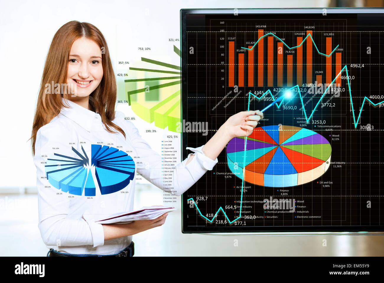 Screen graphic meeting presentation hi-res stock photography and images ...