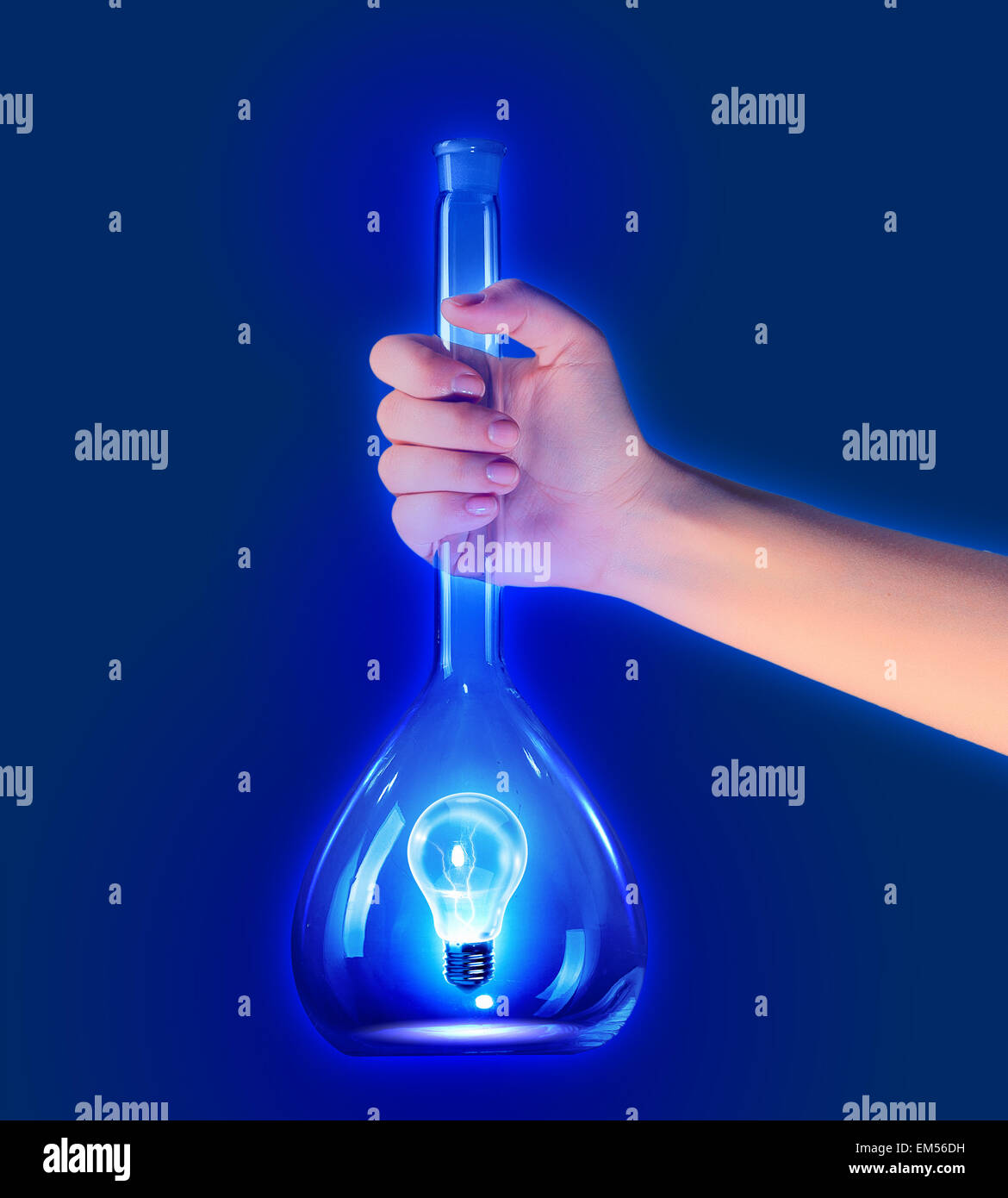 Bulb in test tube Stock Photo - Alamy
