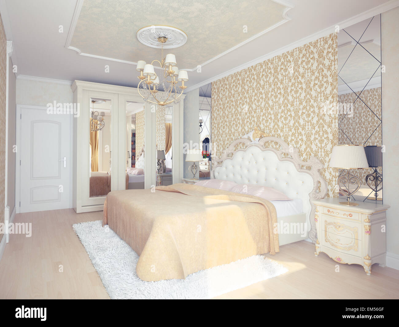 3d interior bedroom hi-res stock photography and images - Alamy