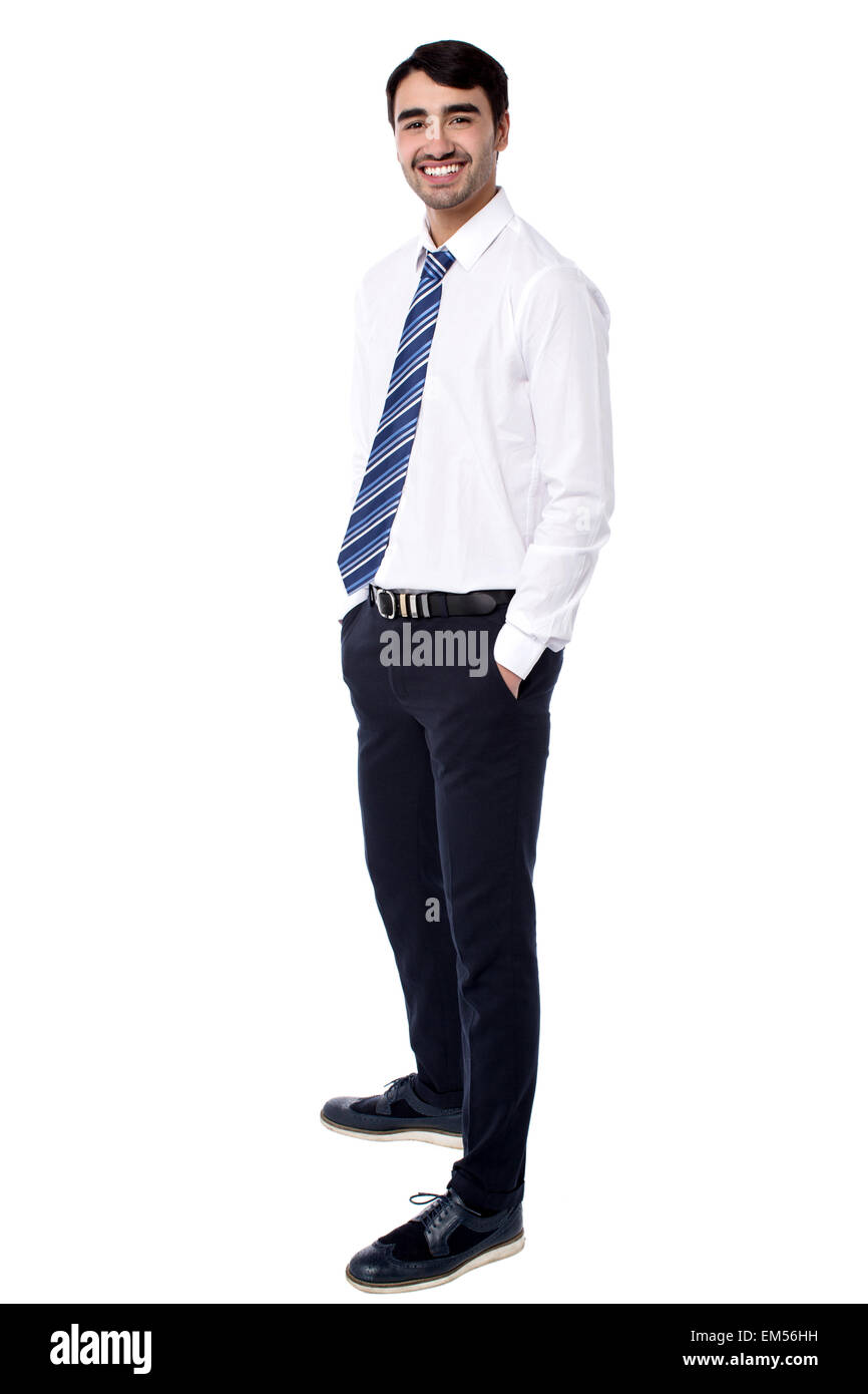 Portrait of handsome business executive Stock Photo - Alamy