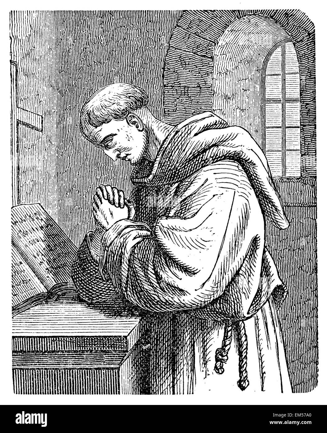 Saint Gallus (according to an old Missal Stock Photo - Alamy