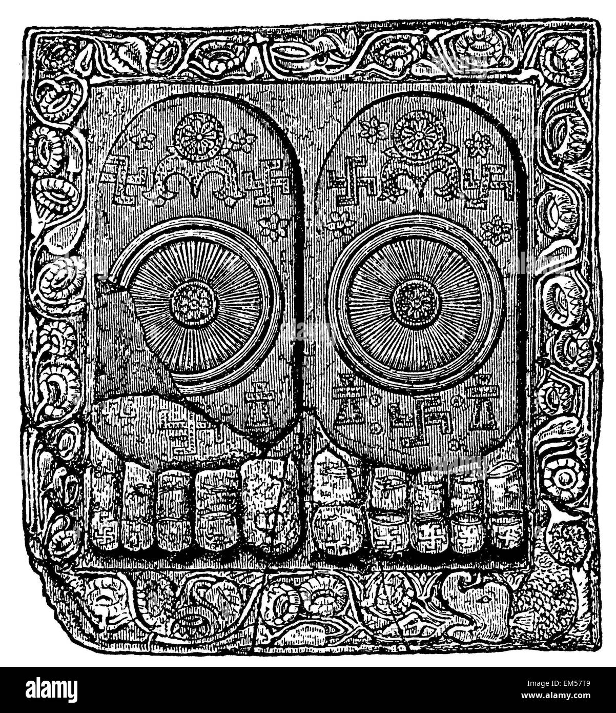 soles of Buddha: bas-relief of Amravati. According to Fergusson, "Ind ...