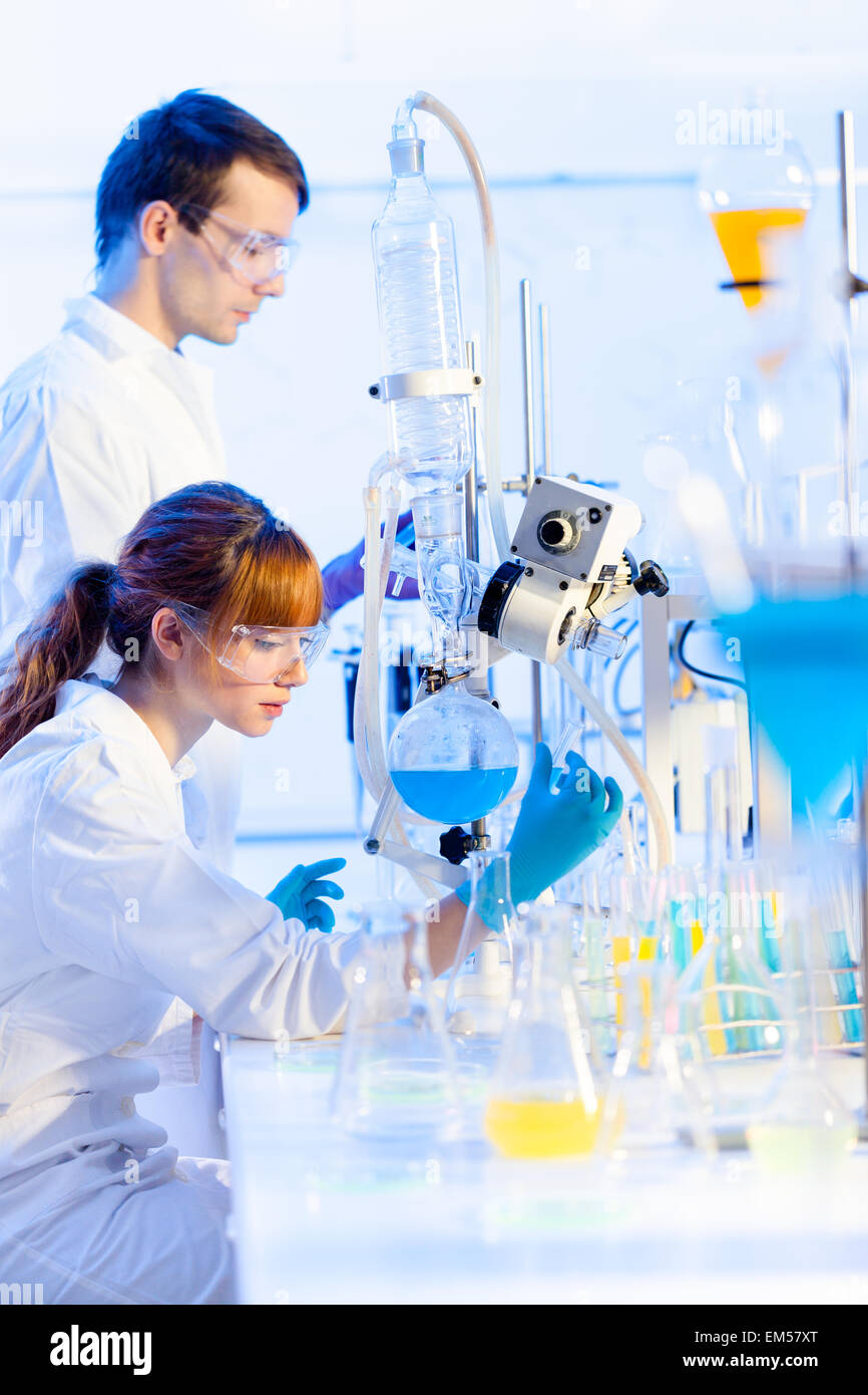 Young chemists in the laboratory Stock Photo - Alamy