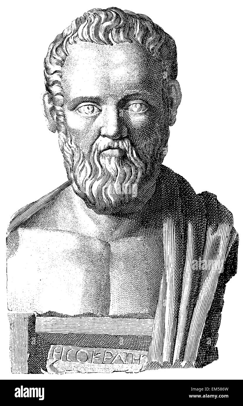 Isocrates. Bust in the Villa Albani Stock Photo - Alamy