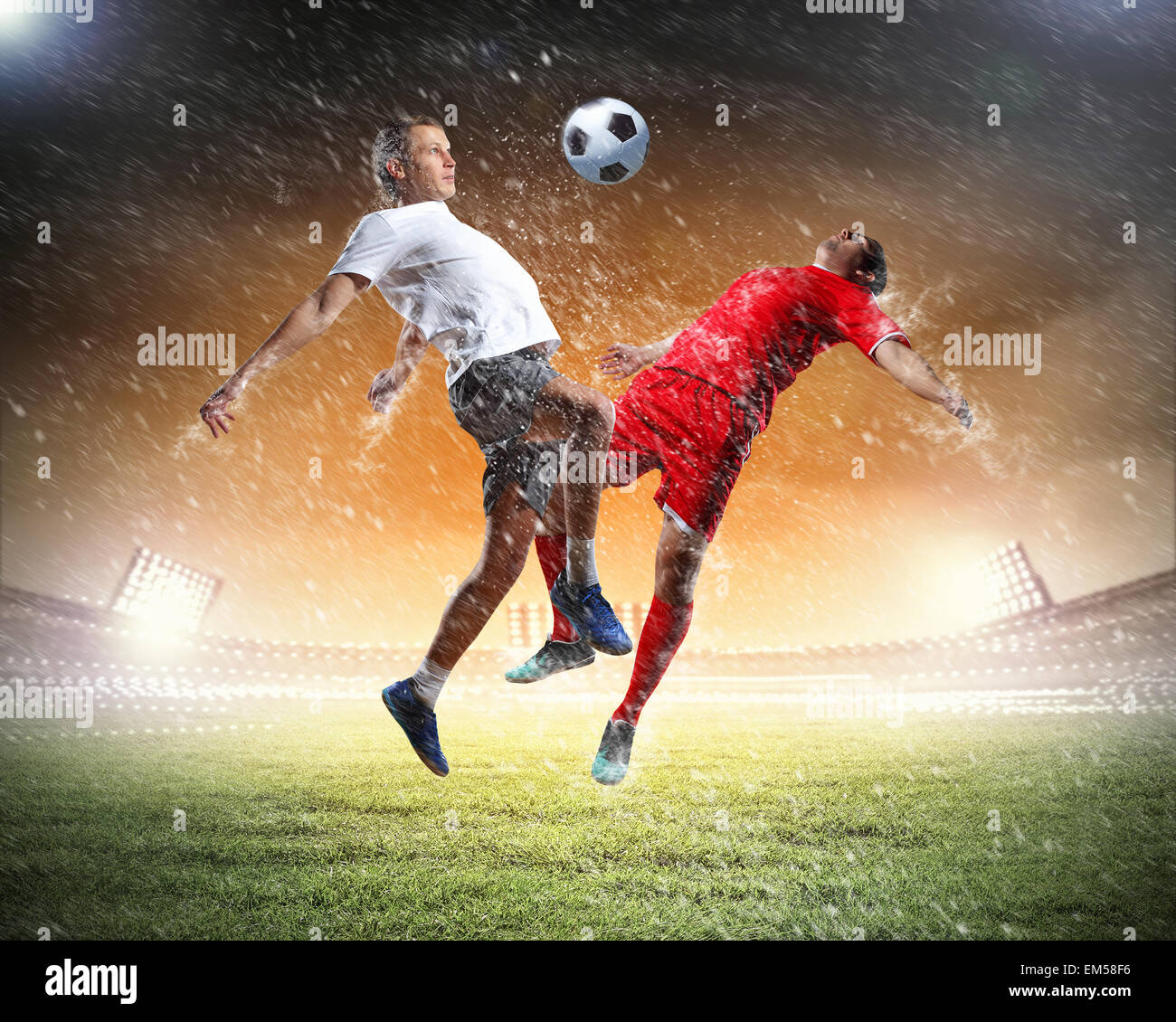 Two football player Stock Photo - Alamy