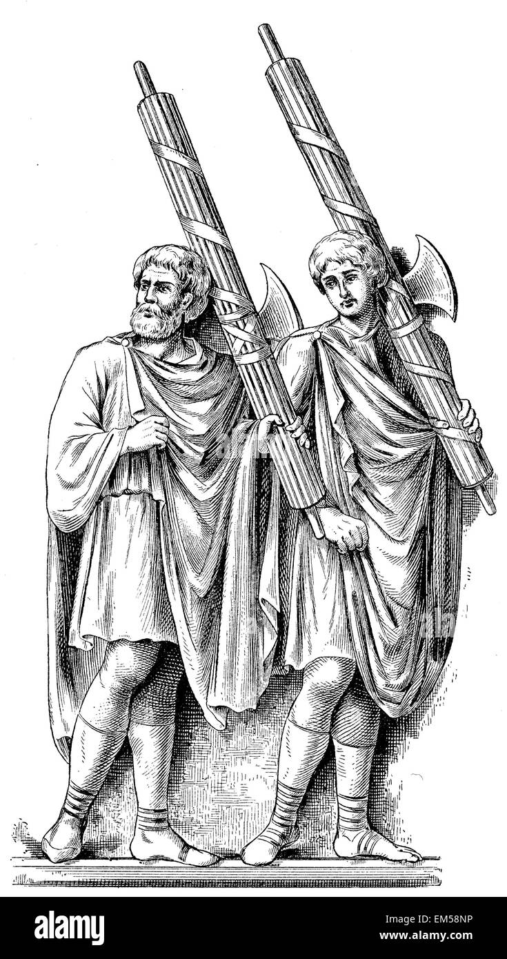 Lictors . Relief from the column of Marcus Aurelius in Rome Stock Photo ...