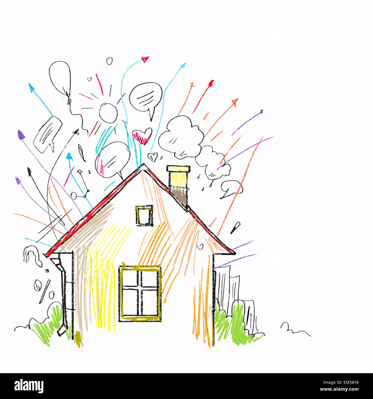 Sketch of building Stock Photo - Alamy