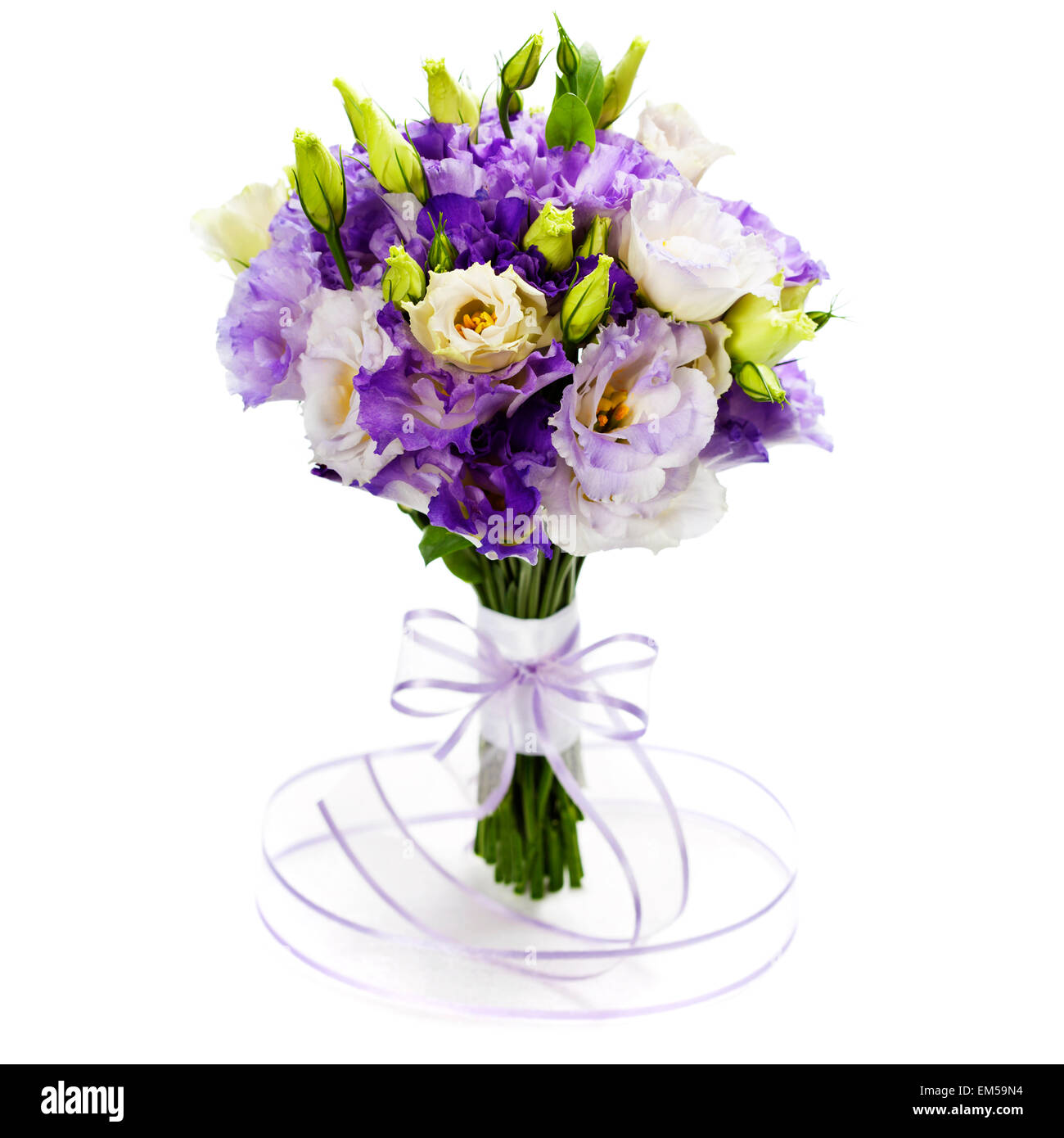 Beautiful eustoma flowers bouquet Stock Photo - Alamy