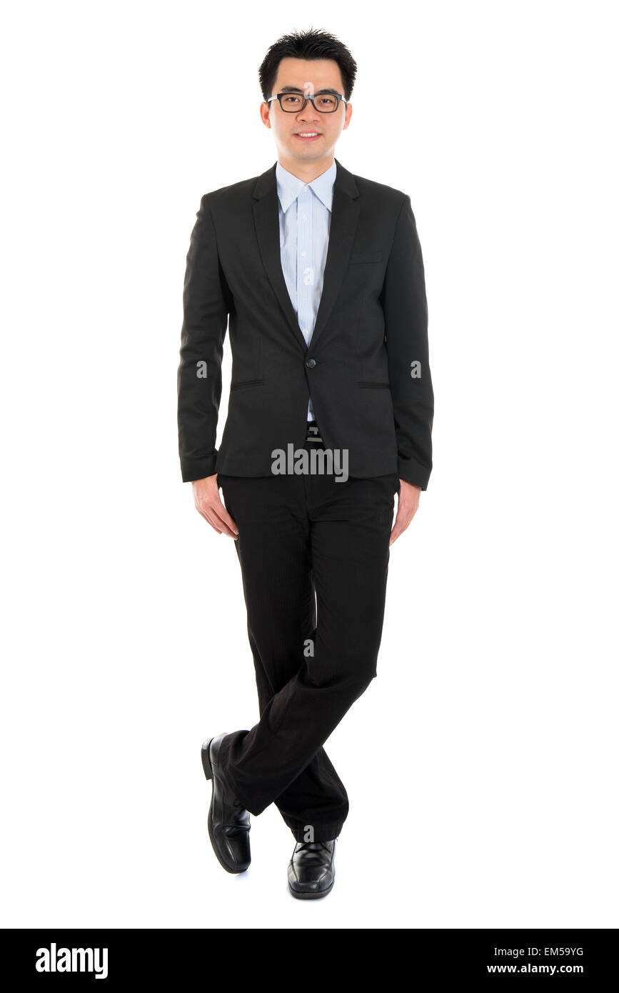 Handsome full body Asian business man Stock Photo - Alamy