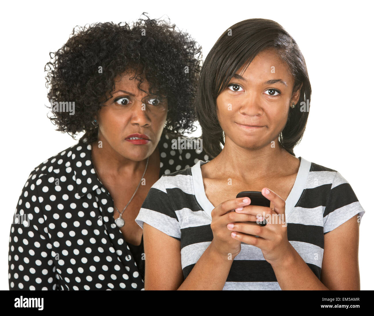 Parent Eavesdropping Teen Girl Stock Photo - Alamy