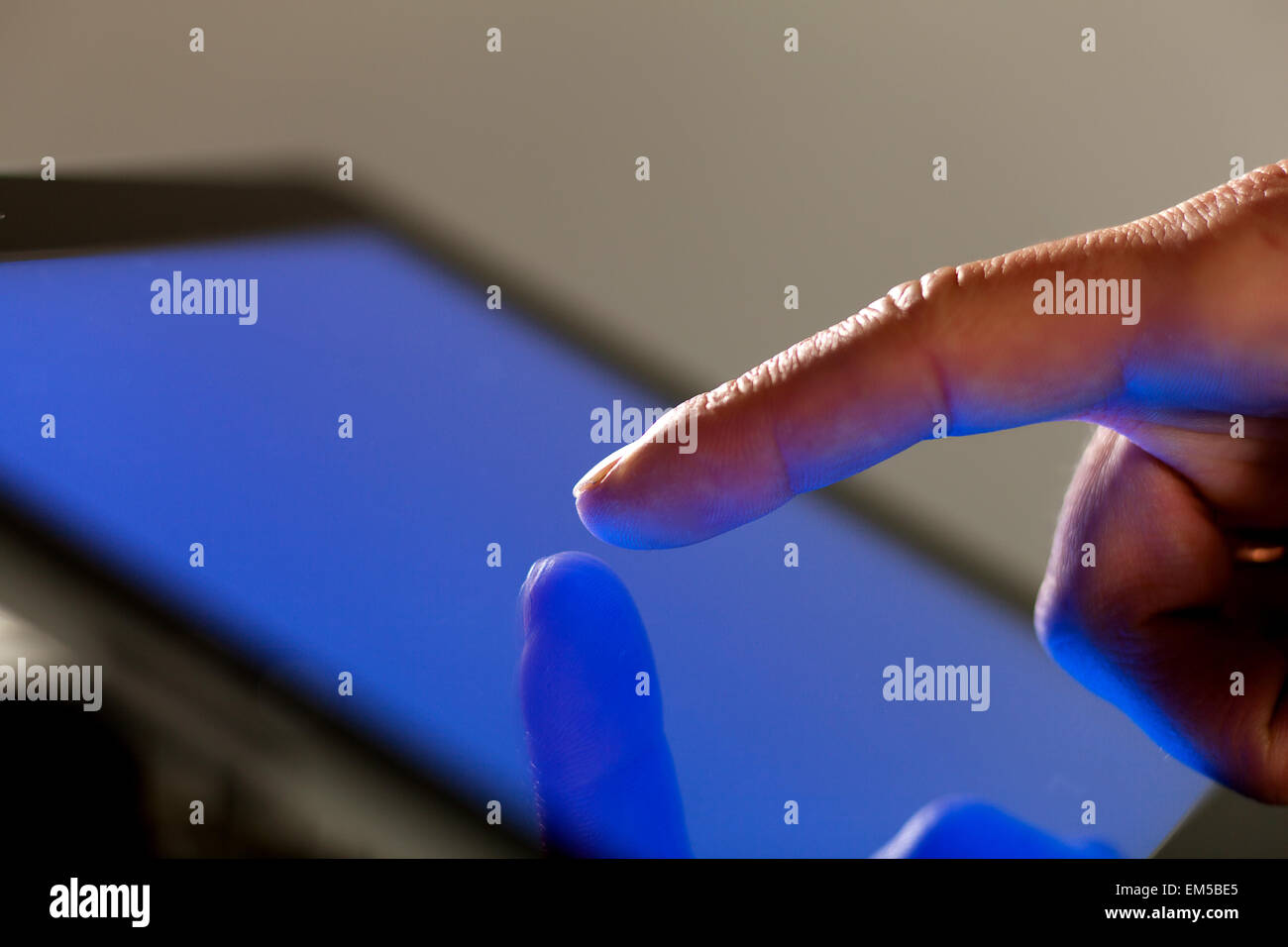 Finger touching screen Stock Photo - Alamy Finger touching screen Stock Photo - Alamy