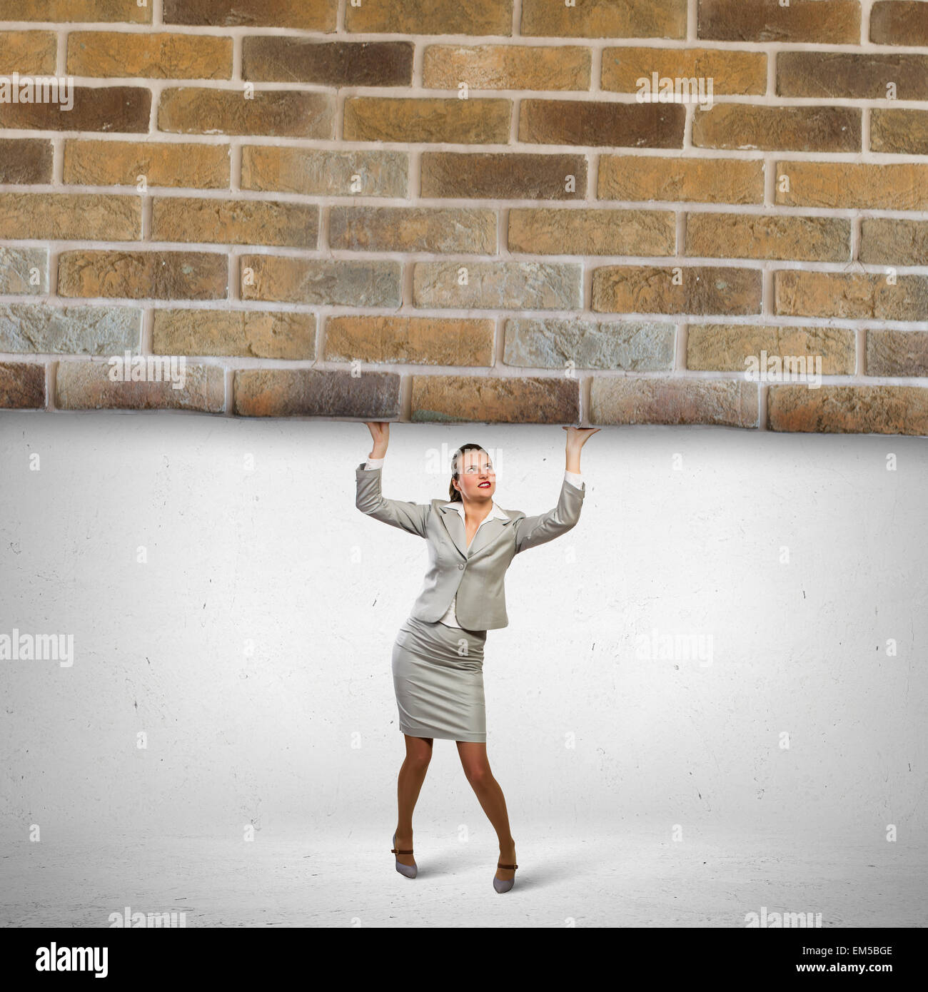 Concept hard businesswoman challenge hi-res stock photography and ...