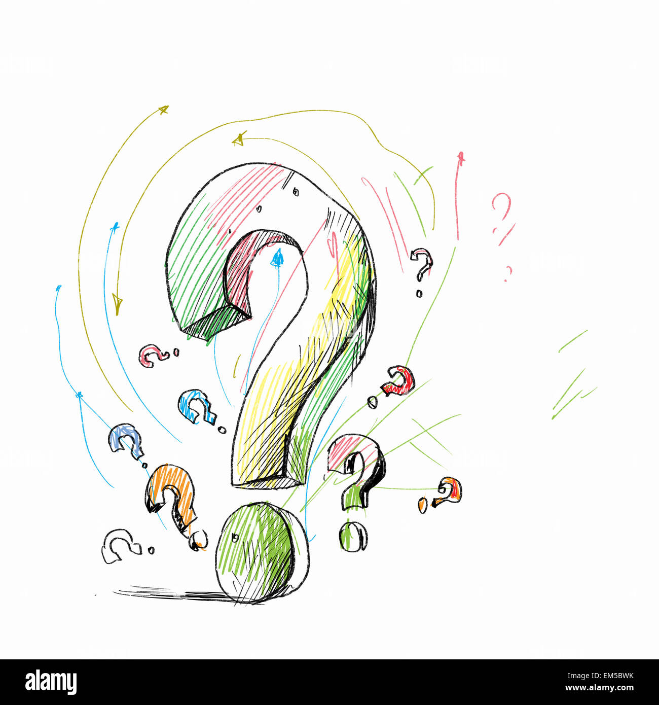 Work many question marks hi-res stock photography and images - Alamy