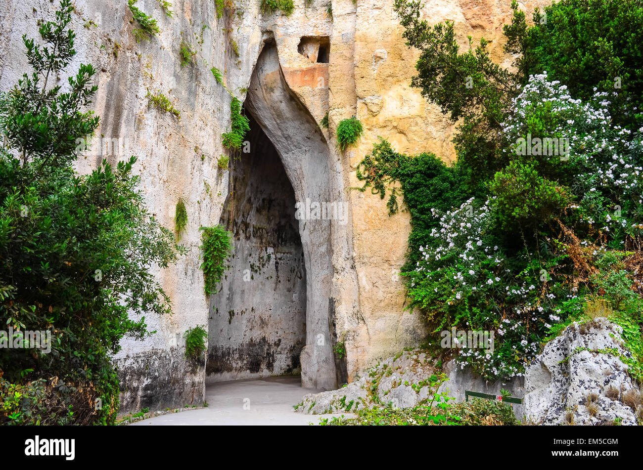 Limestone cave called Ear of Dionysius on Sicily Stock Photo - Alamy