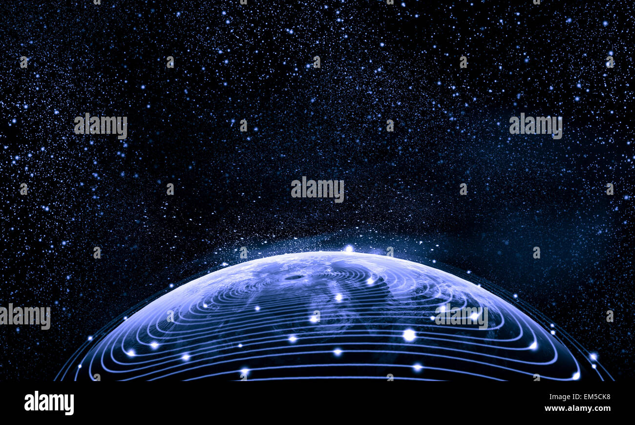 Blue image of globe Stock Photo - Alamy