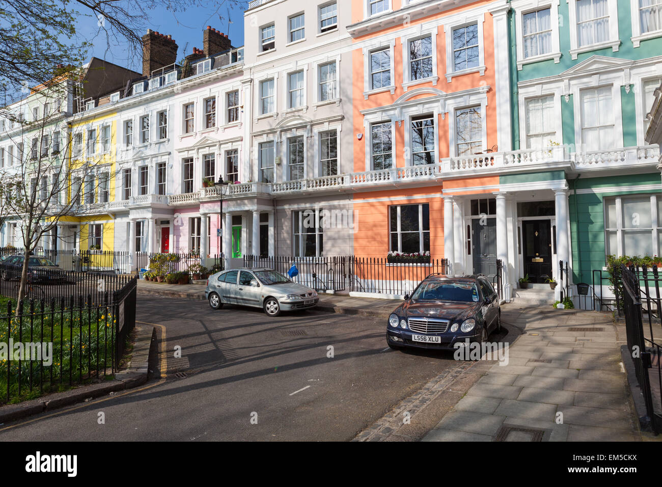Elegant houses in Chalcot Square, Primrose Hill, London Stock Photo - Alamy