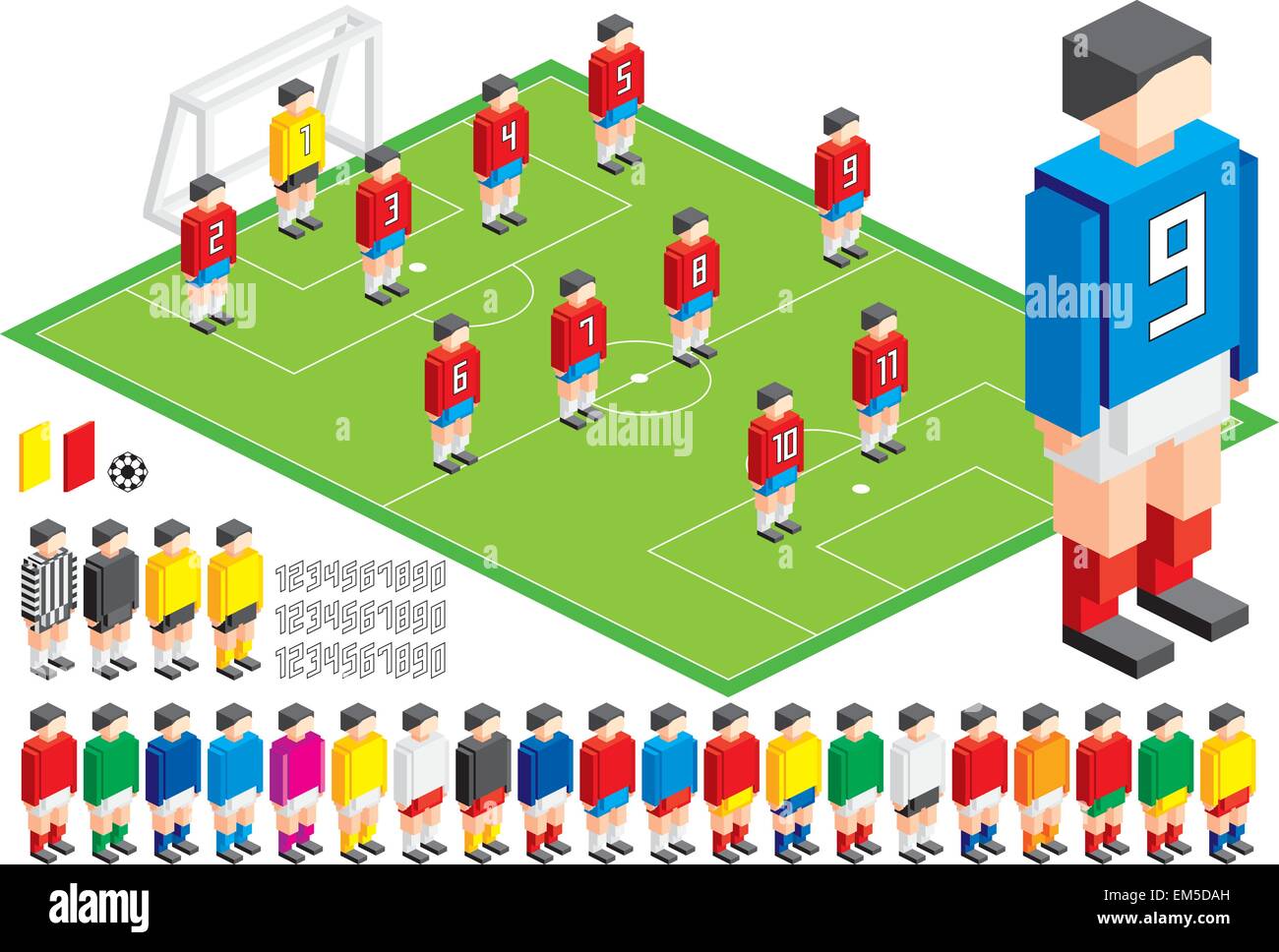 Football field pixel art hi-res stock photography and images - Alamy