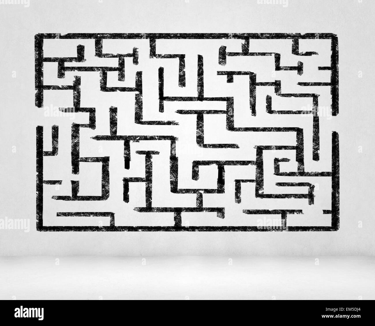 Confusing maze Black and White Stock Photos & Images - Alamy