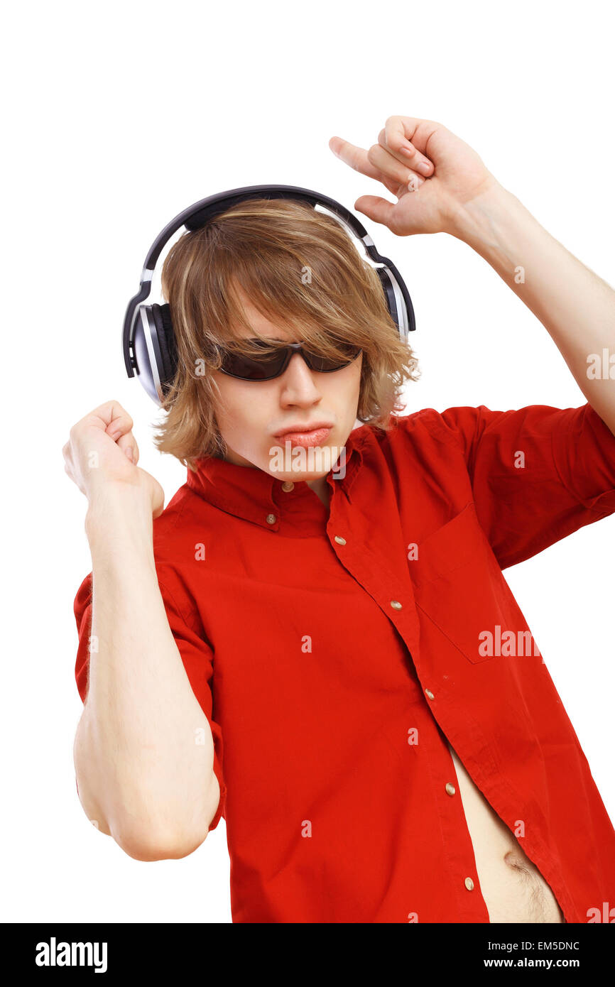 Happy smiling young man dancing Stock Photo - Alamy Happy smiling young man dancing Stock Photo - Alamy