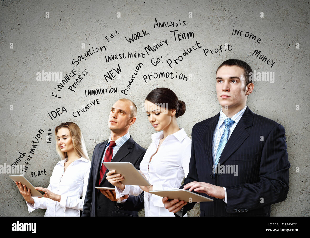 Businesspeople team posing Stock Photo - Alamy