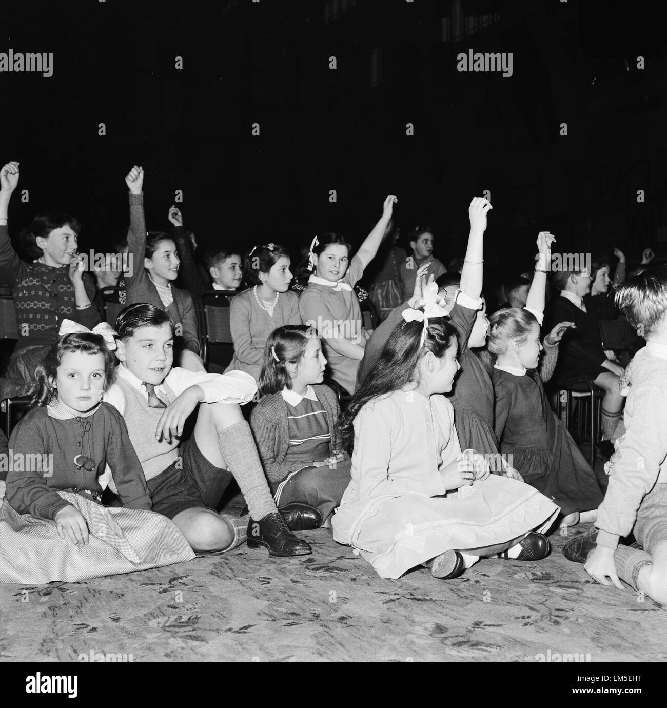 Children at the Daily Mirror Christmas Party. 24th December 1956 Stock ...