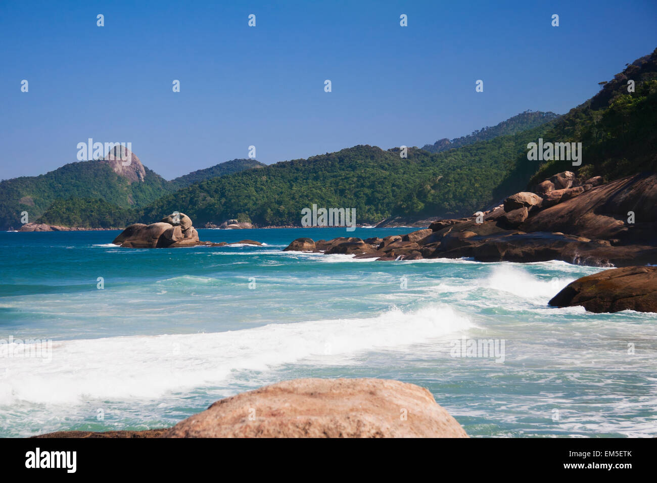 Brazil, Rio de Janeiro, Ilha Grande, Coast of Ilha Grande Island ...