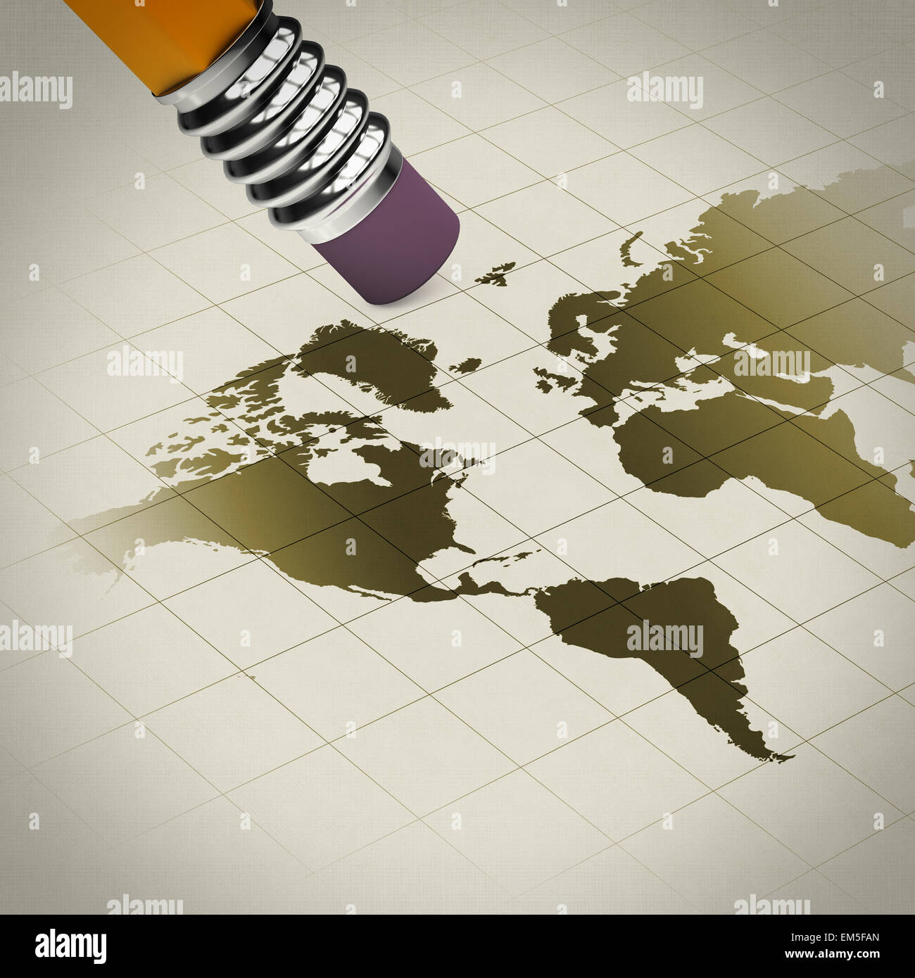 Global world pencil drawing world hi-res stock photography and images ...