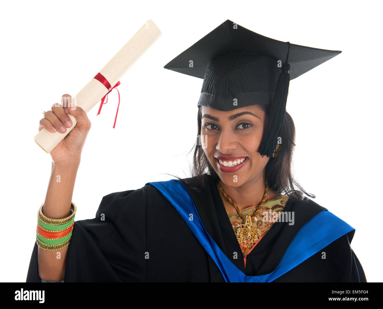 Indian university student graduation Stock Photo - Alamy