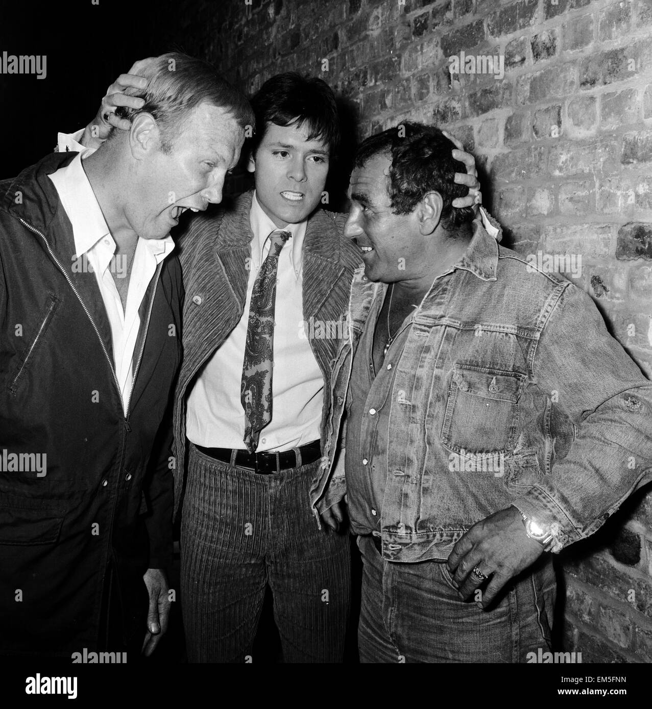 Cliff Richard doing his own stunts on the set of "Two a penny", 27th ...