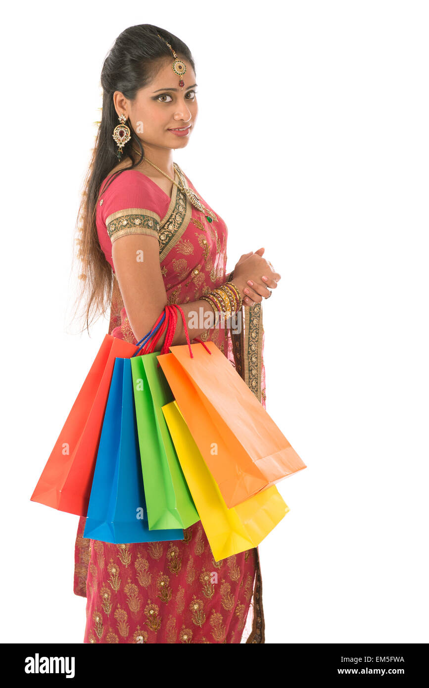Indian woman shopper Stock Photo - Alamy