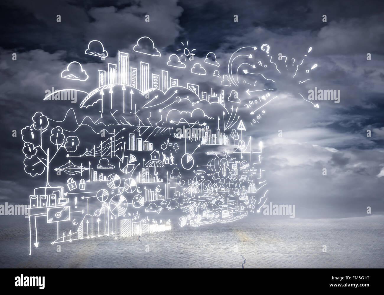 Business sketch background Stock Photo - Alamy