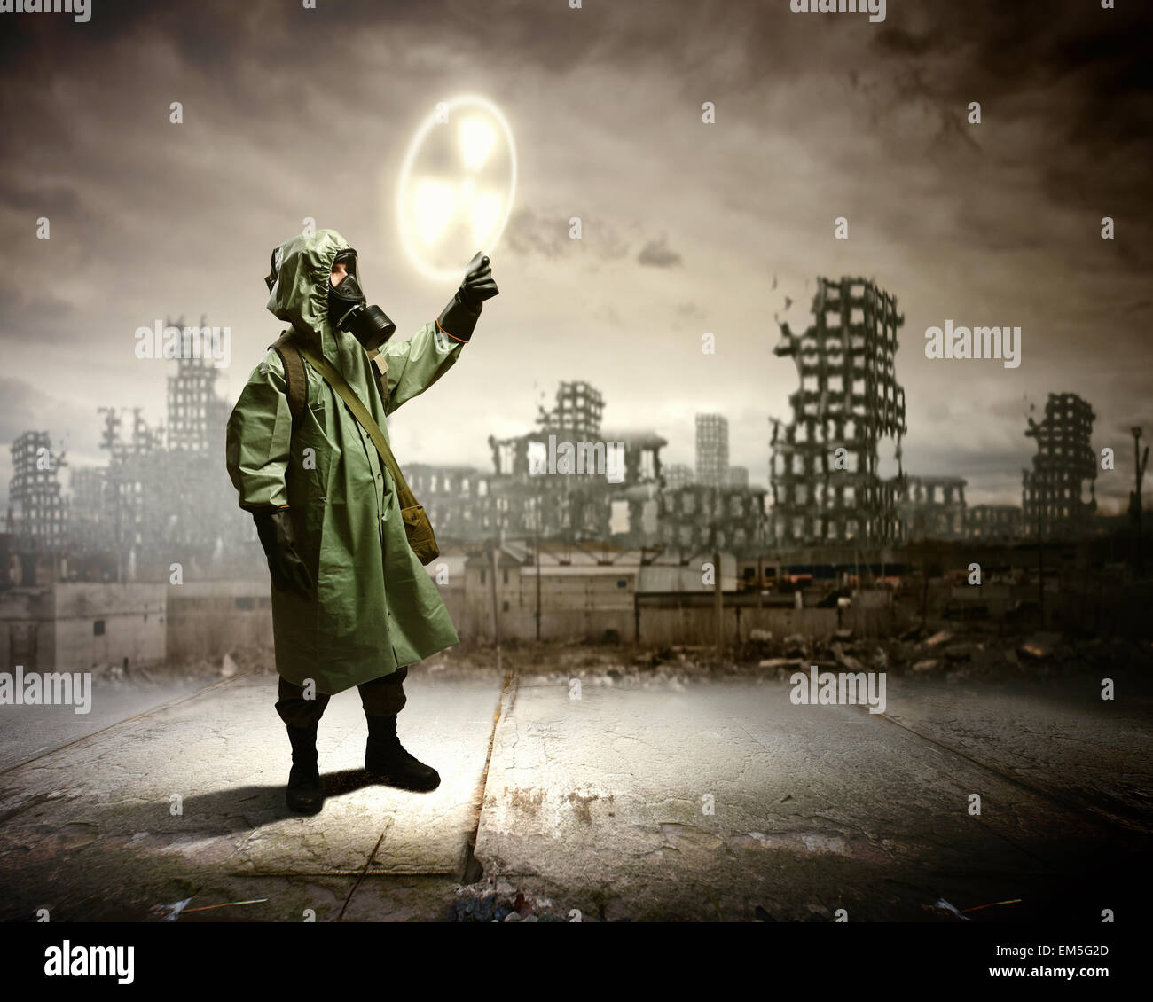 Stalker touching sign Stock Photo - Alamy