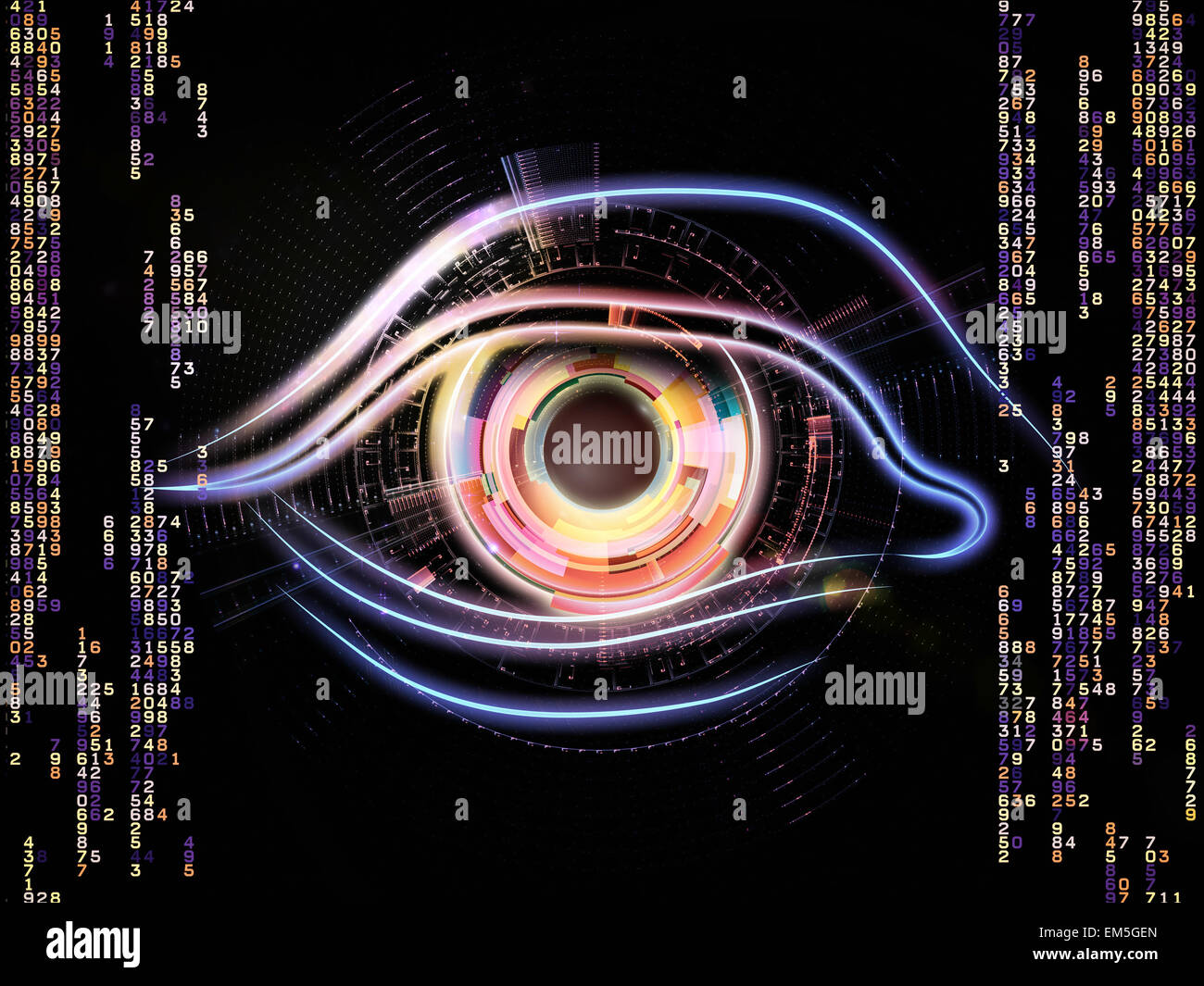 Eye of digits Stock Photo - Alamy