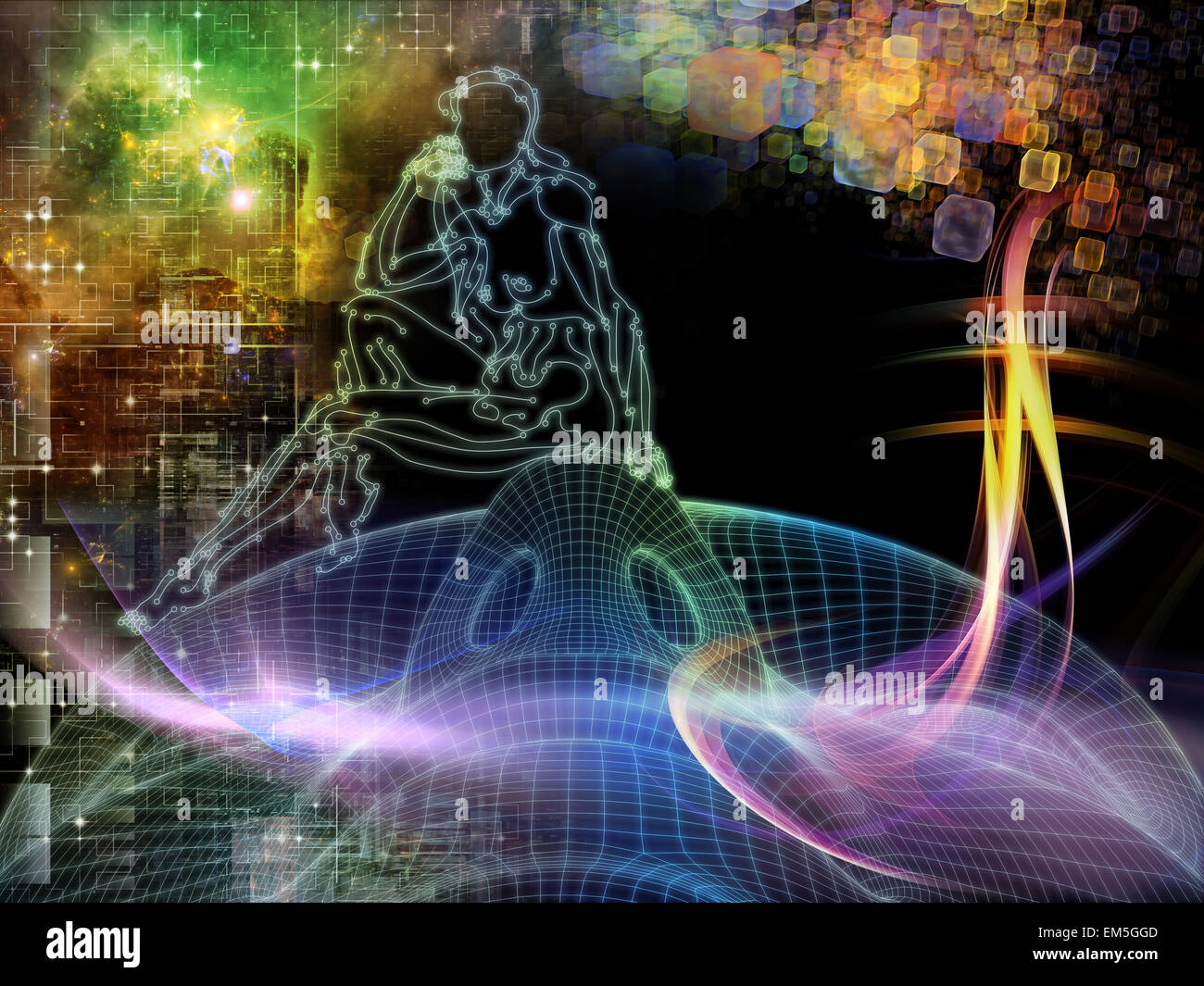 Human brain wave line hi-res stock photography and images - Alamy