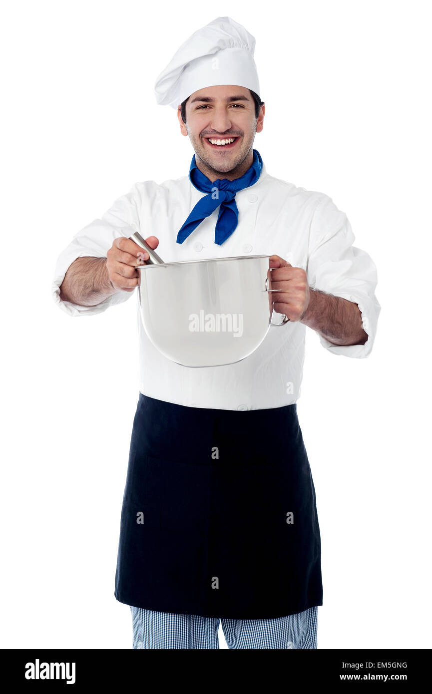 Young smiling confident male chef Stock Photo - Alamy