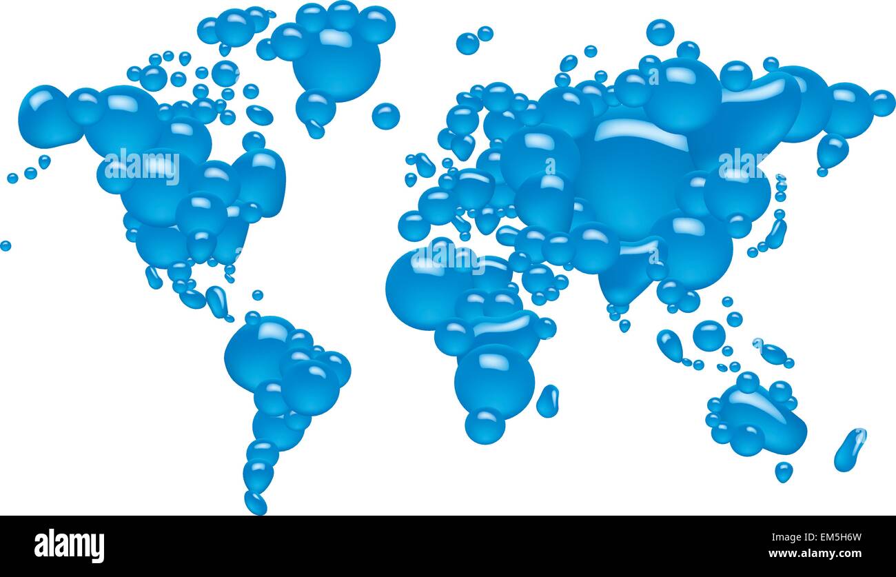 World map water hi-res stock photography and images - Alamy