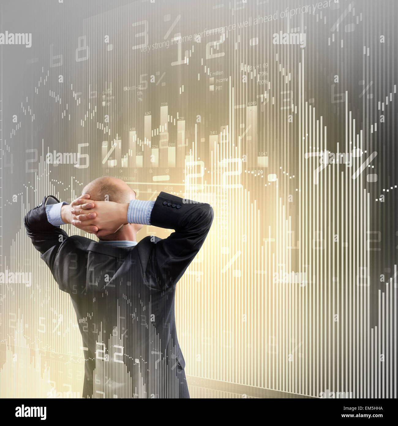 Back view of businessman Stock Photo - Alamy