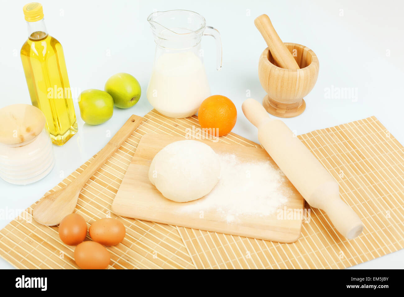 Different products to make bread Stock Photo - Alamy