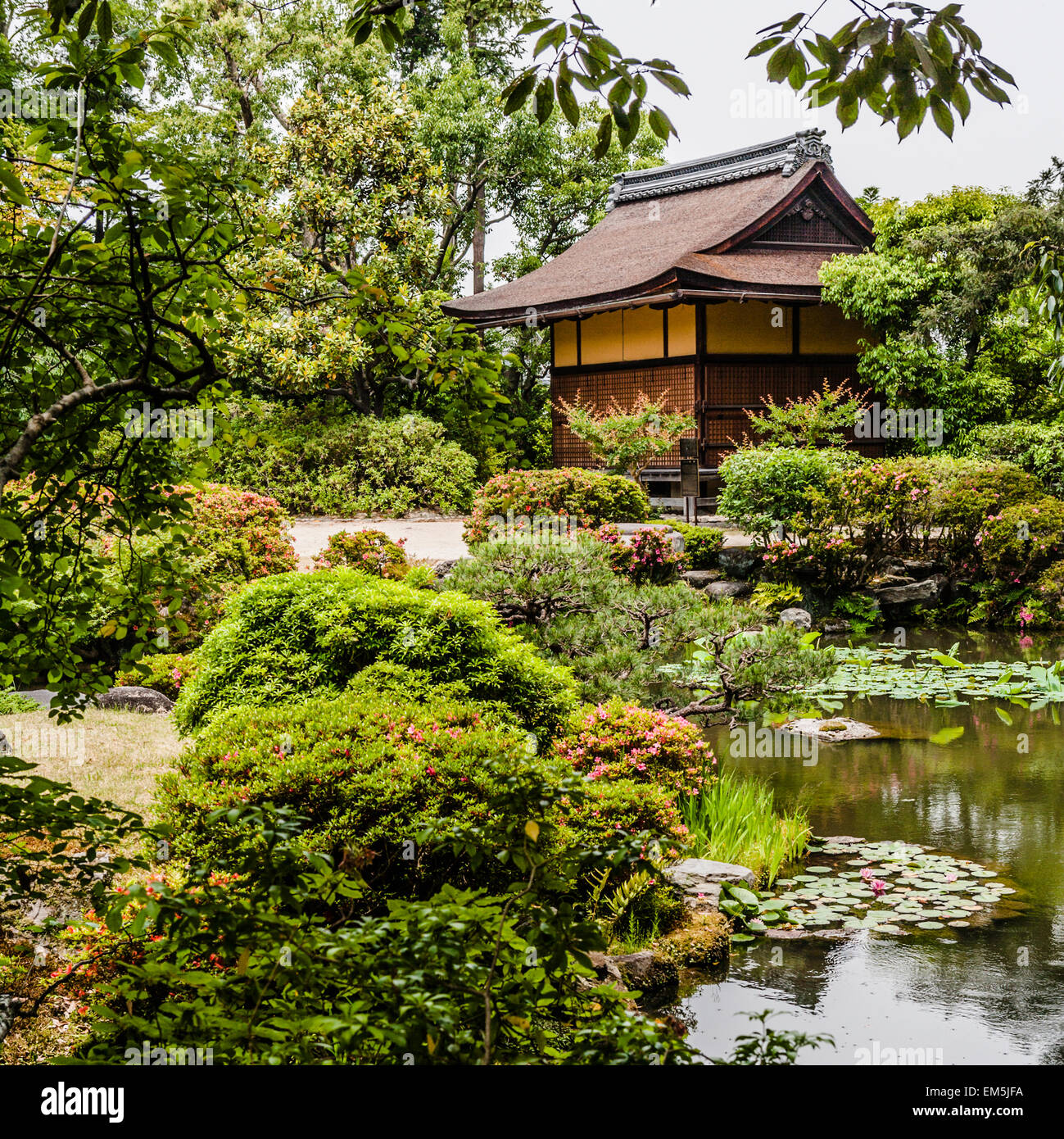 A traditional Japanese building in a garden in Kyoto Stock Photo - Alamy