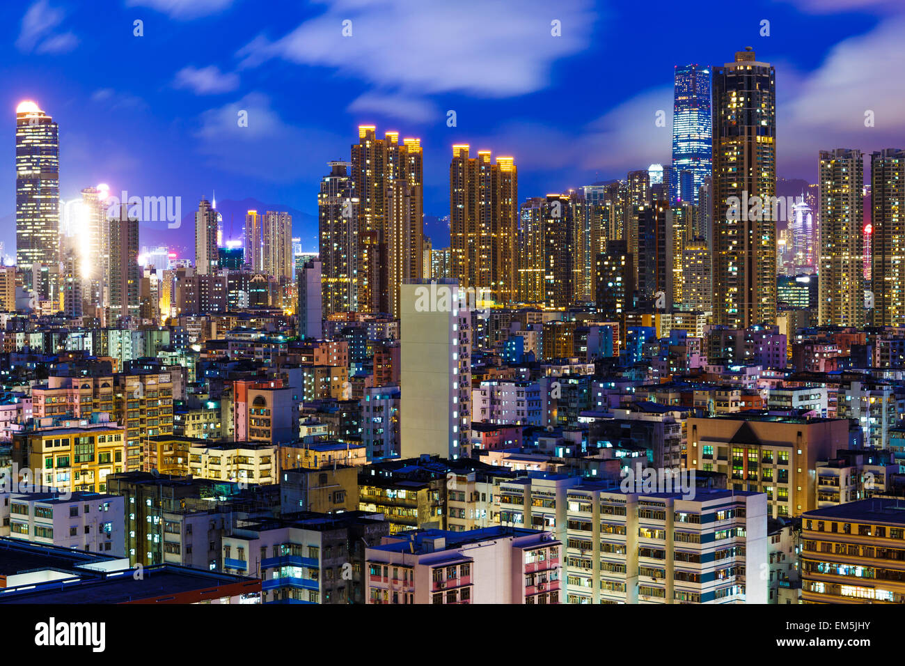 Cityscape at night Stock Photo - Alamy