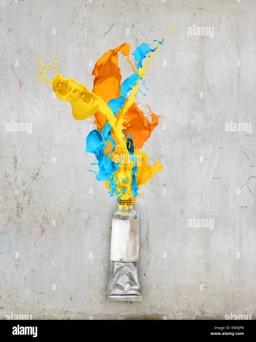 Tube oil paint splash hi-res stock photography and images - Alamy