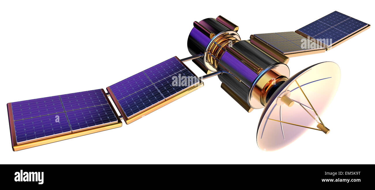 3D model of an artificial satellite of the Earth Stock Photo - Alamy