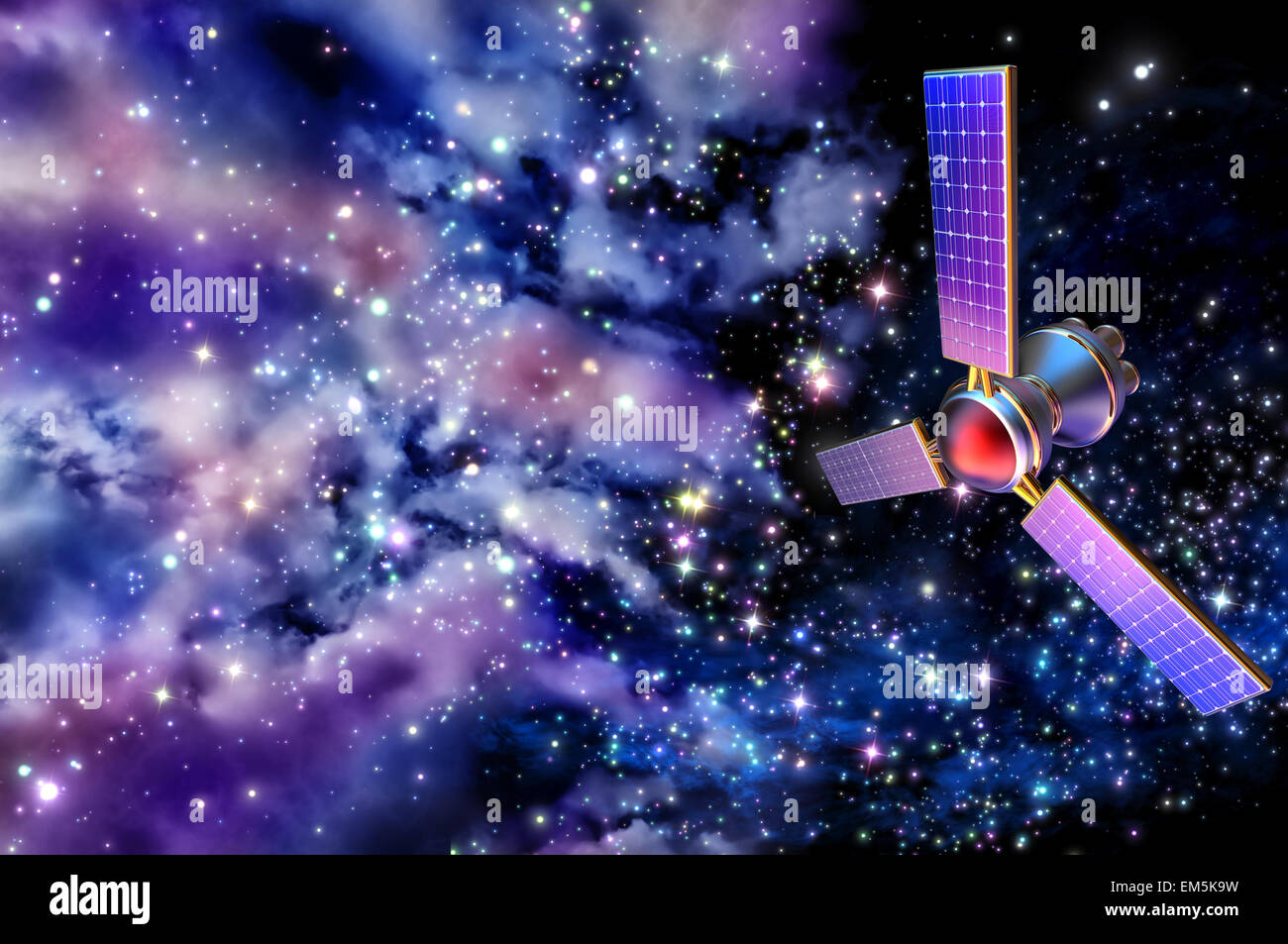 3D model of an artificial satellite of the Earth Stock Photo - Alamy